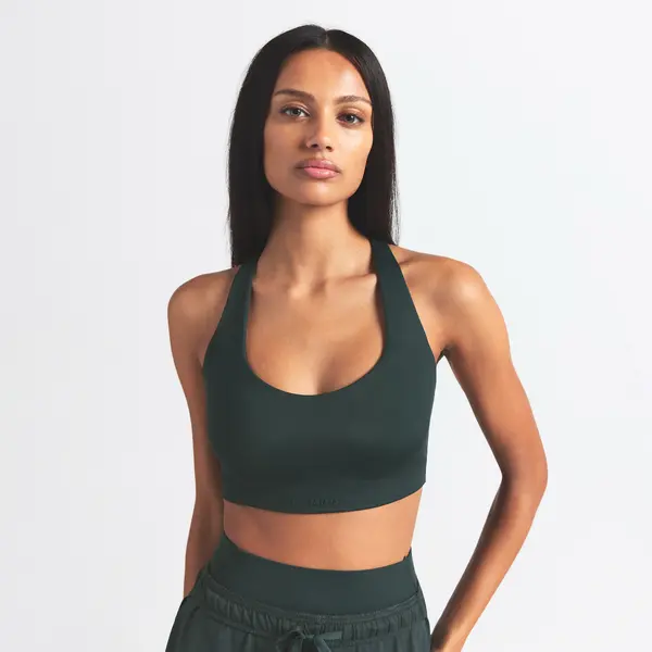 Nike Skims Shine Racerback Bra - Green