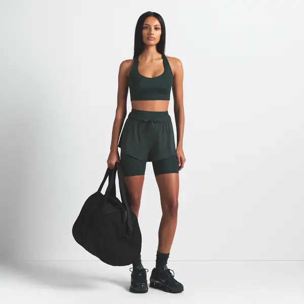 Nike Skims Shine Racerback Bra - Green