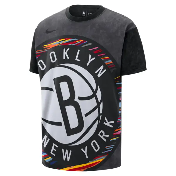 Nike Brooklyn Nets Essential City Edition Nba Max90 T-shirt - Grey