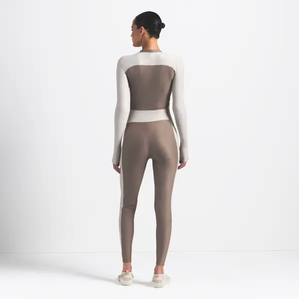 Nike Skims Shine Zip-front Long Bodysuit