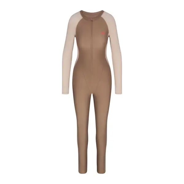 Nike Skims Shine Zip-front Long Bodysuit