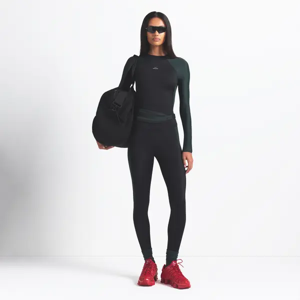 Nike Skims Shine Long-sleeve Crew-neck Top