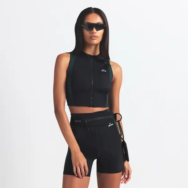 Nike Skims Shine Front-zip Bra