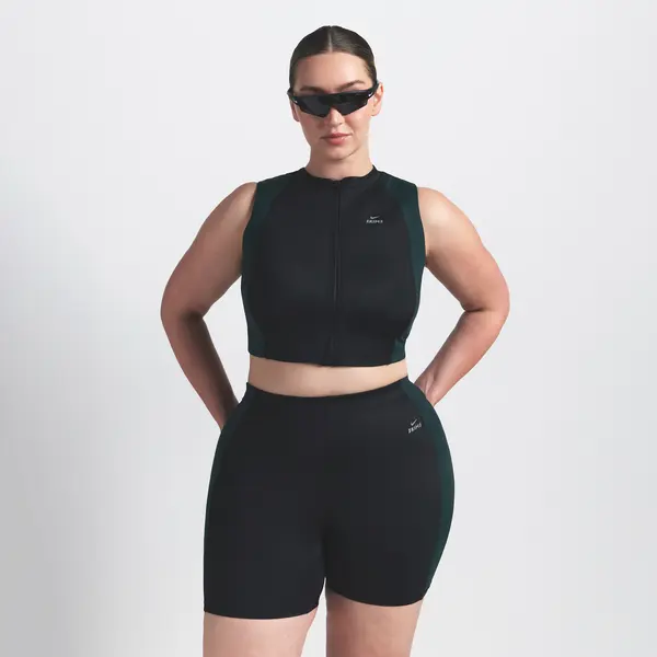 Nike Skims Shine Front-zip Bra