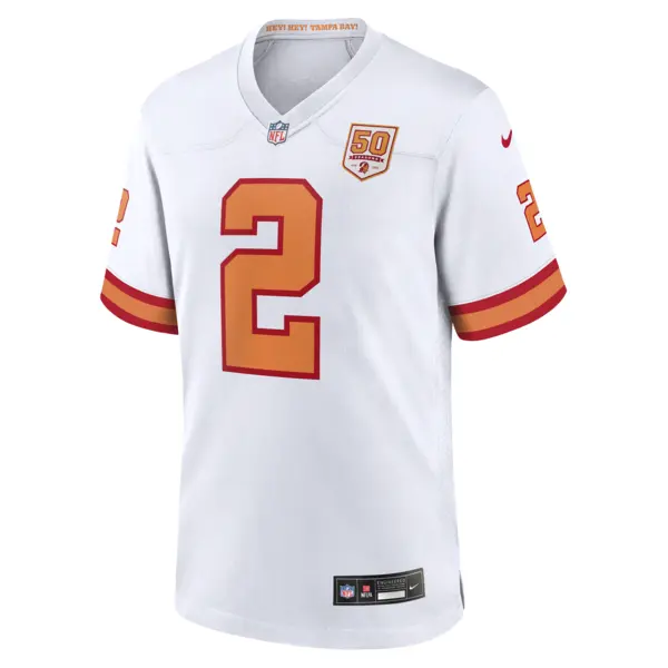 Nike Emeka Egbuka Tampa Bay Buccaneers 50th Season Nfl Game Jersey - White