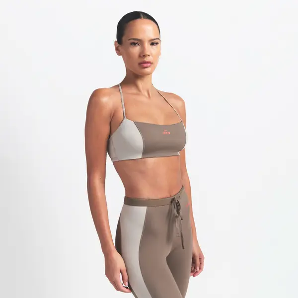 Nike Skims Shine Micro-scoop Bra - Brown