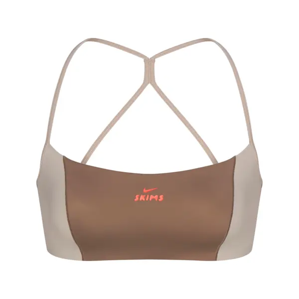 Nike Skims Shine Micro-scoop Bra - Brown