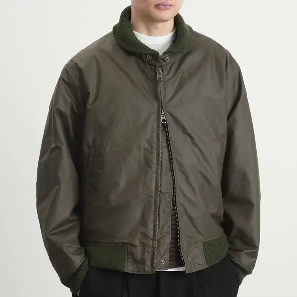 Engineered Garments Waxed Cotton Ll Jacket - Olive | Editorialist