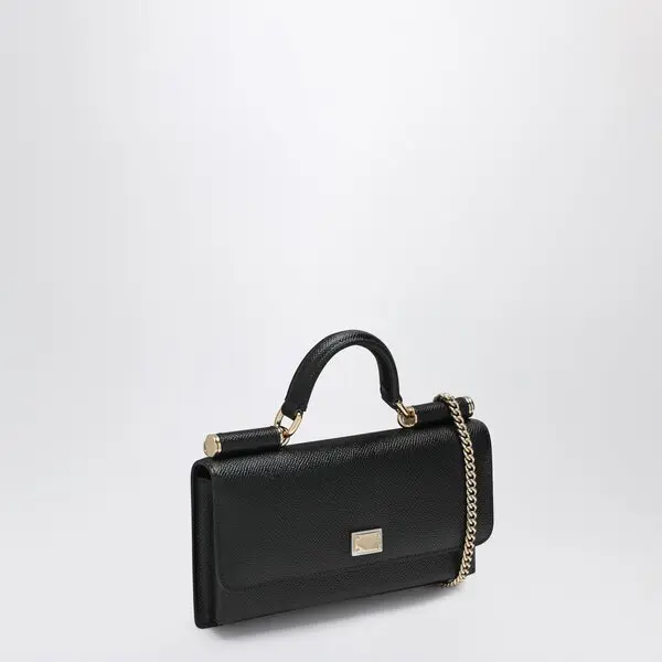 Dolce & Gabbana Mini Dauphine Leather Bag With Logo Tag