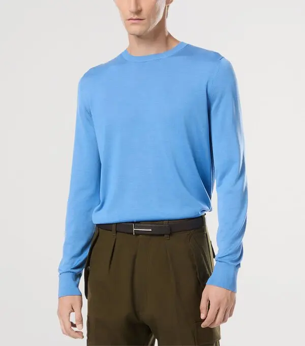 TOM FORD Silk Sweater - Blue