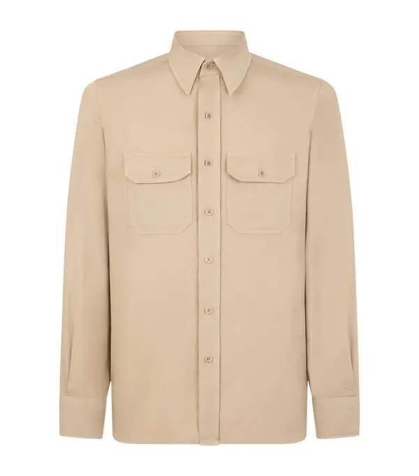 TOM FORD Cotton-linen Shirt - Beige