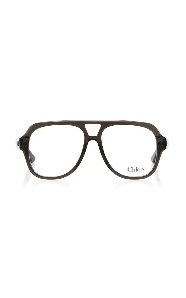 Chloé Salomé Aviator-frame Glasses - Grey