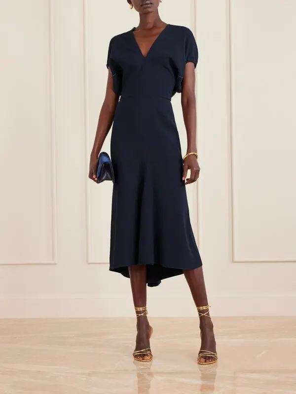Victoria Beckham Crepe Midi Dress
