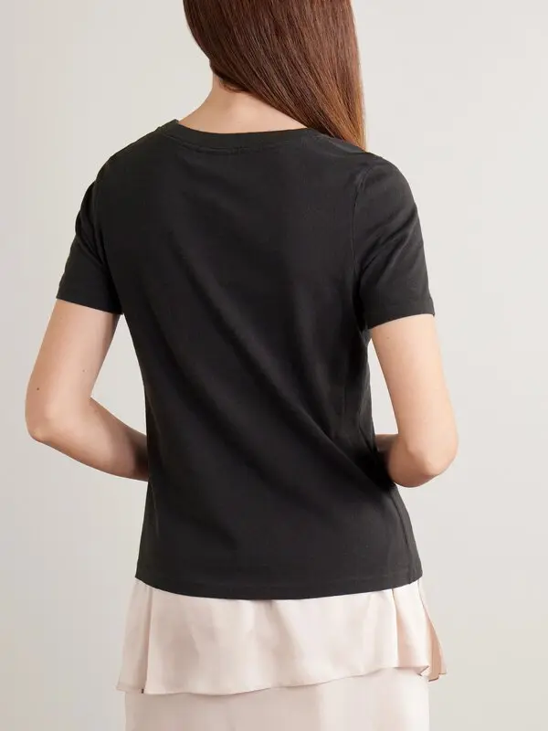 Chloé Printed Organic Cotton-jersey T-shirt - Black