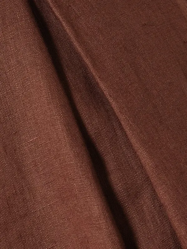 ANDRES OTALORA Desperate Pleated Linen Wide-leg Pants