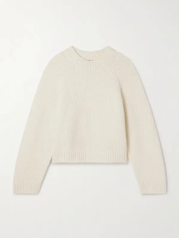 NILI LOTAN Tomaso Cashmere And Silk-blend Sweater - Neutrals