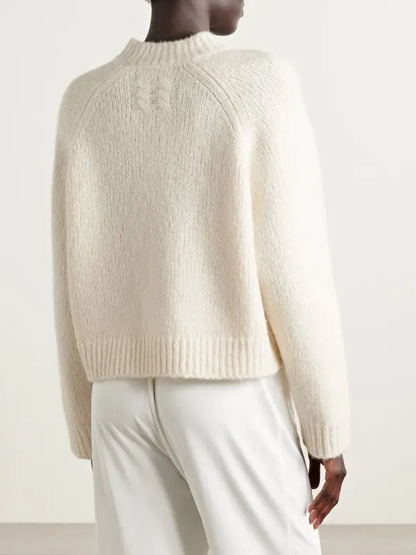 NILI LOTAN Tomaso Cashmere And Silk-blend Sweater - Neutrals