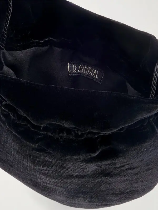 Le Sundial Lee Tasseled Velvet Pouch