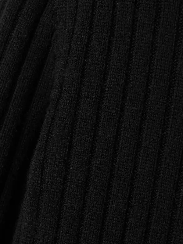 NILI LOTAN Dessie Ribbed Cashmere Turtleneck Sweater