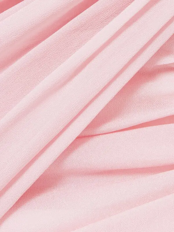 Posse Solene Asymmetric Draped Georgette Top - Pink