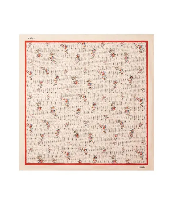 Valentino Garavani Printed Silk-twill Scarf - Cream