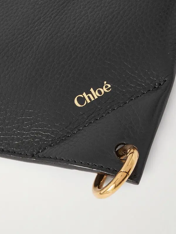 Chloé Textured-leather Pouch - Black