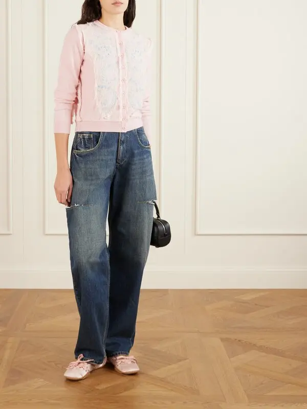 MAISON MARGIELA Embroidered Wool Cardigan
