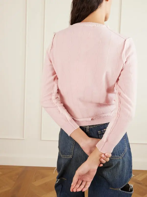 MAISON MARGIELA Embroidered Wool Cardigan