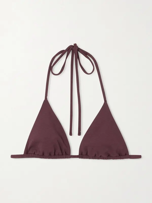 Matteau The String Recycled Triangle Bikini Top - Burgundy