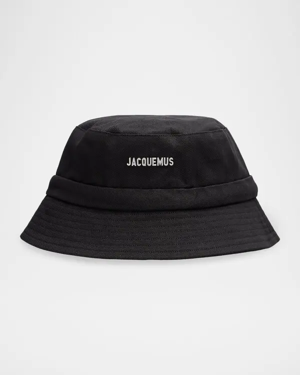 Jacquemus Gadjo Cotton Bucket Hat - Black