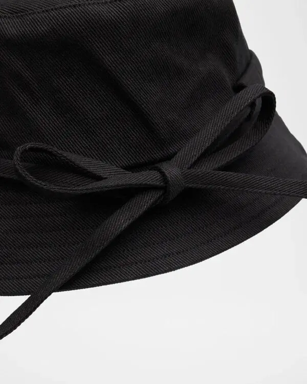 Jacquemus Gadjo Cotton Bucket Hat - Black