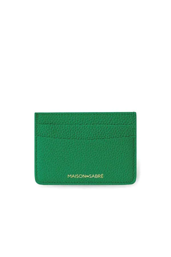 MAISON DE SABRE Card Holder In Green - Emerald Green