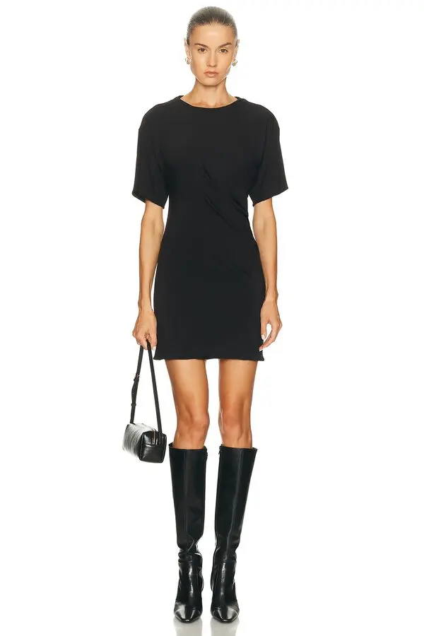 EAVES Ira Twisted Tee Dress - Black