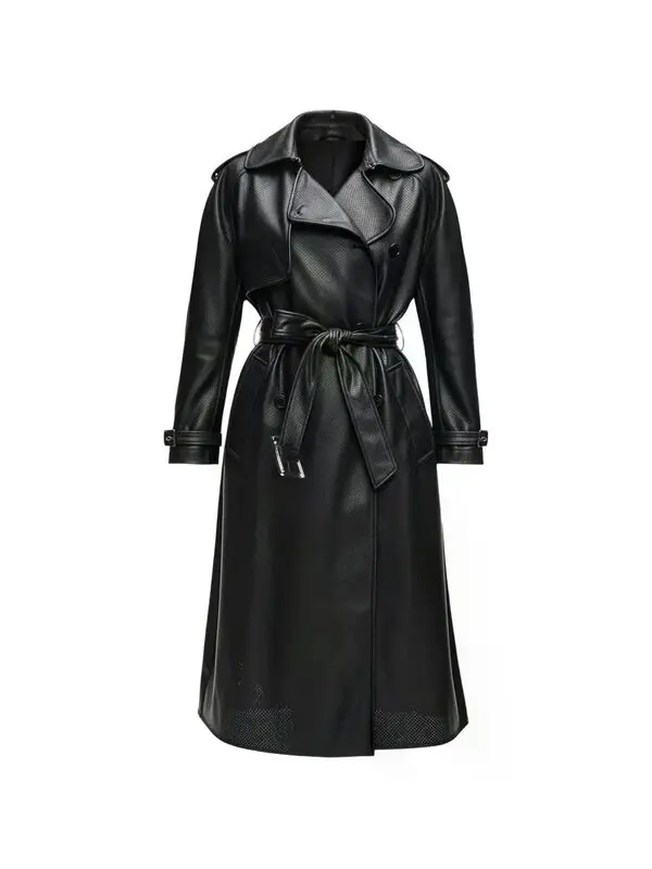 Karl Lagerfeld Belted Double-breasted Trench Coat