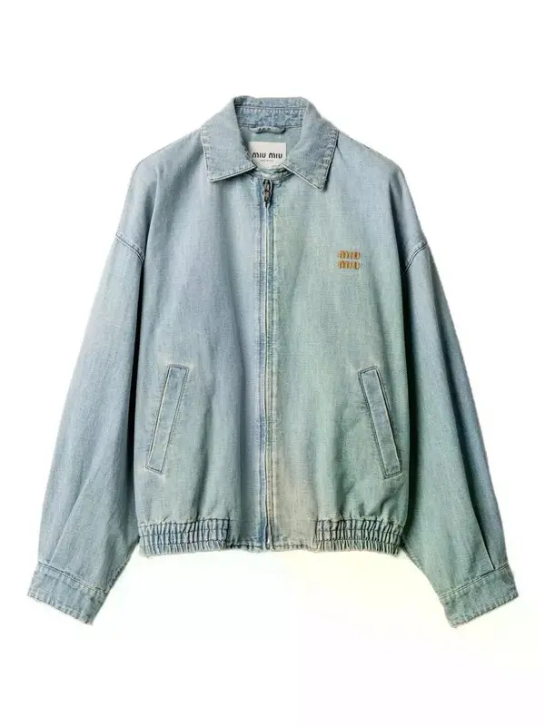 Miu Miu Chambray Denim Jacket - Blue