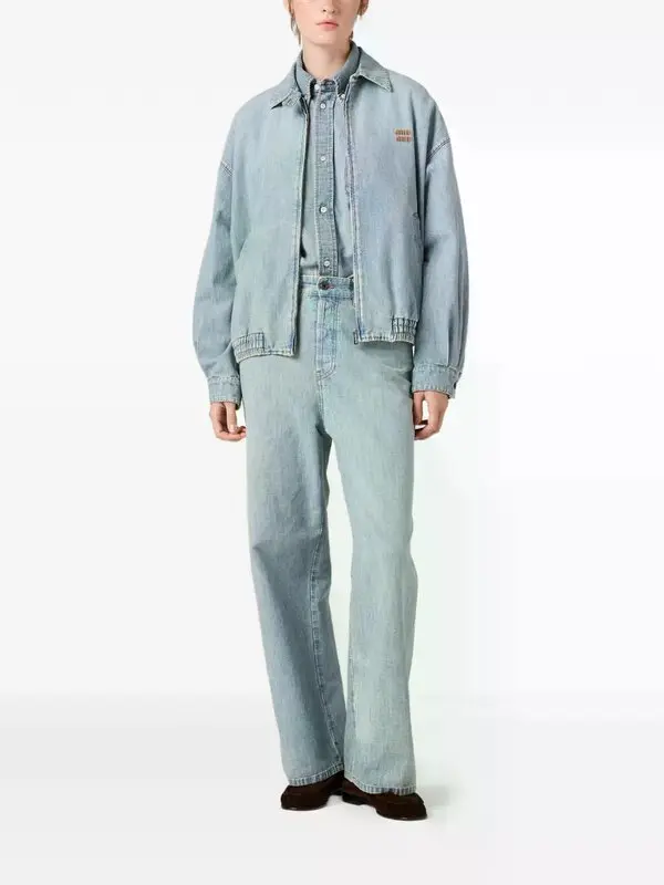 Miu Miu Chambray Denim Jacket - Blue