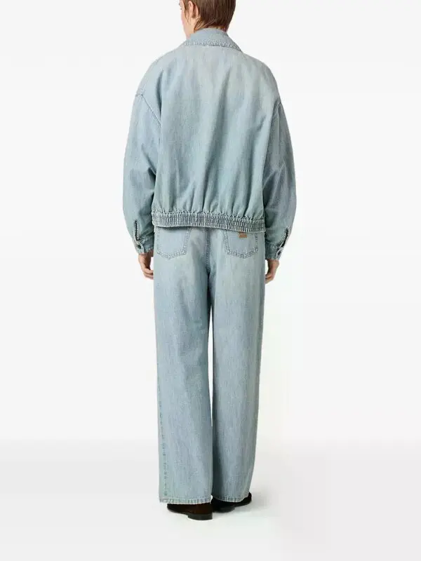 Miu Miu Chambray Denim Jacket - Blue