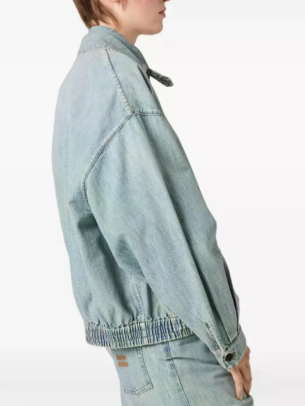 Miu Miu Chambray Denim Jacket - Blue