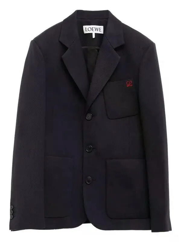 Loewe Logo-embroidered Jacket - Blue