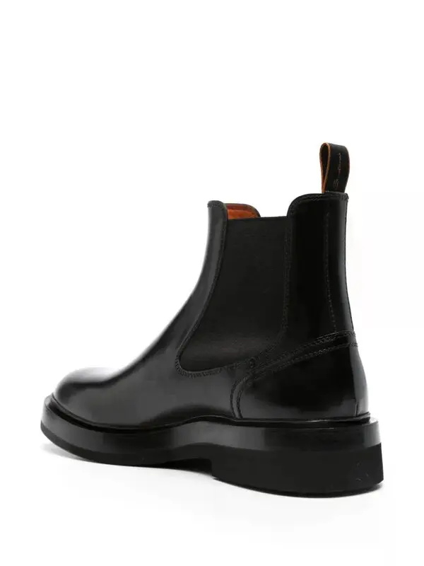 Santoni Leather Chelsea Boots