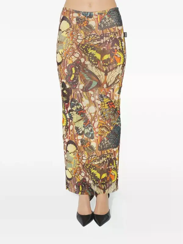 JEAN PAUL GAULTIER Printed Maxi Skirt - Neutrals
