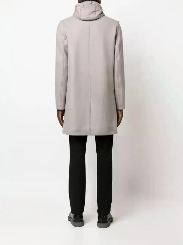 Herno Single-breasted Hooded Coat