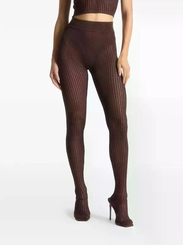 Manière De Voir Contour-footsie Knit Leggings
