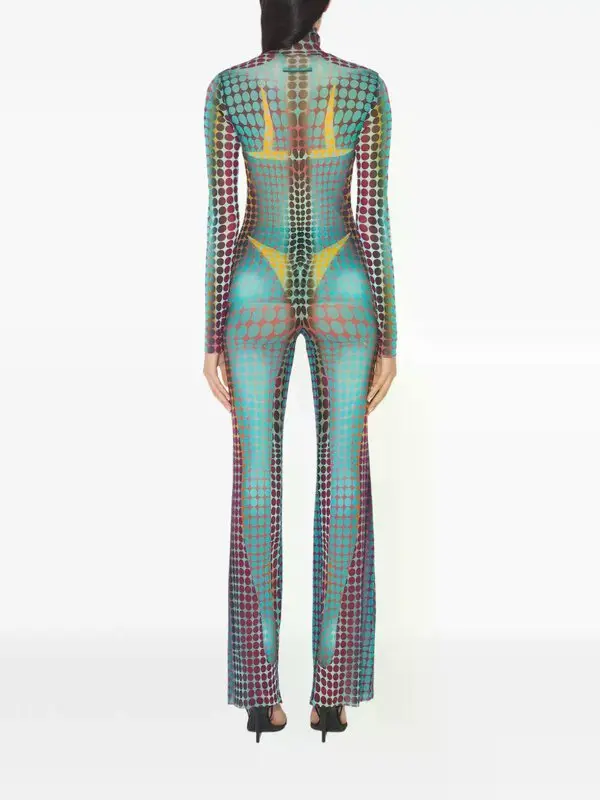 JEAN PAUL GAULTIER Dots-print High-neck Top