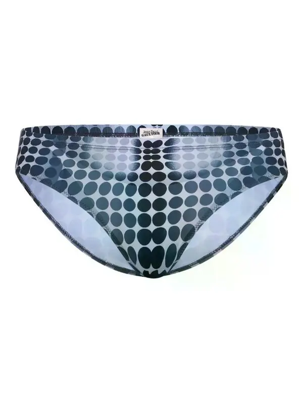 JEAN PAUL GAULTIER Re-edition Printed Swim Brief - Grey