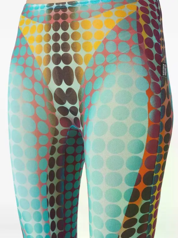 JEAN PAUL GAULTIER Re-edition Flared Printed Trousers - Blue