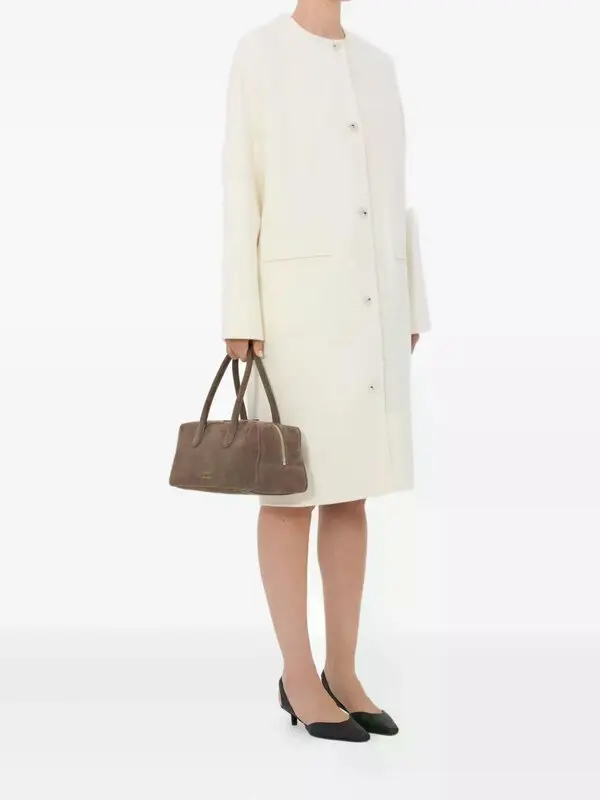 Loulou De Saison Kerry Collarless Coat - Neutrals
