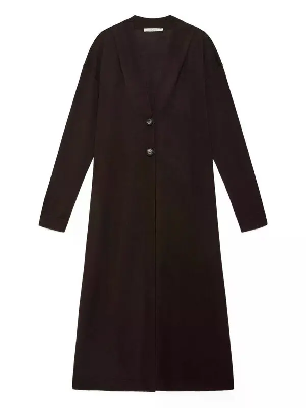 Malìparmi Button-front Knit Coat - Brown
