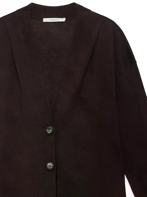 Malìparmi Button-front Knit Coat - Brown
