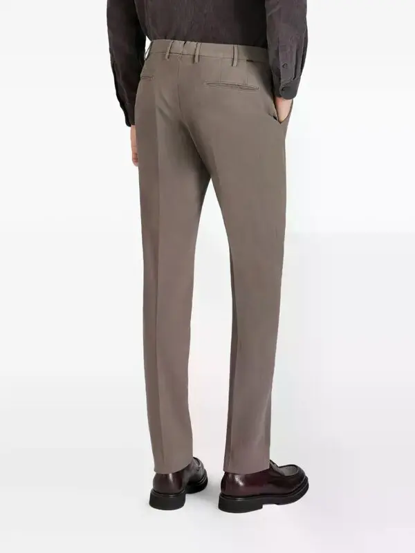 Incotex Pressed-crease Regular Trousers - Brown